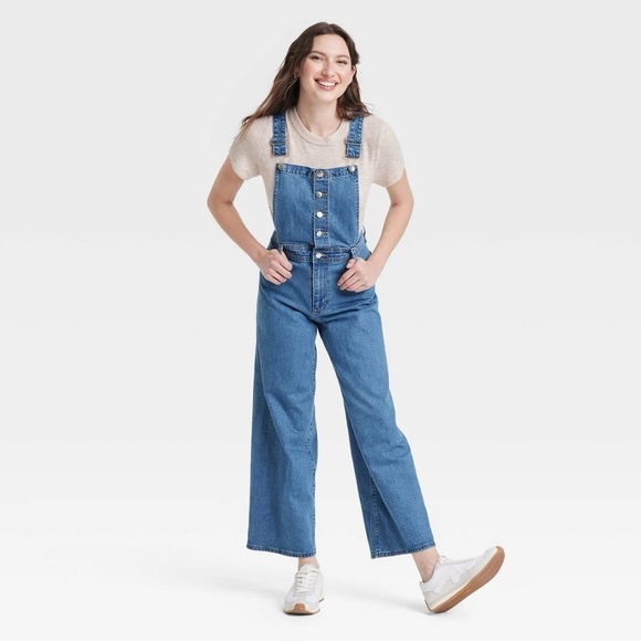 Universal Thread | Jeans | Universal Thread Blue Denim Overalls Wide ...